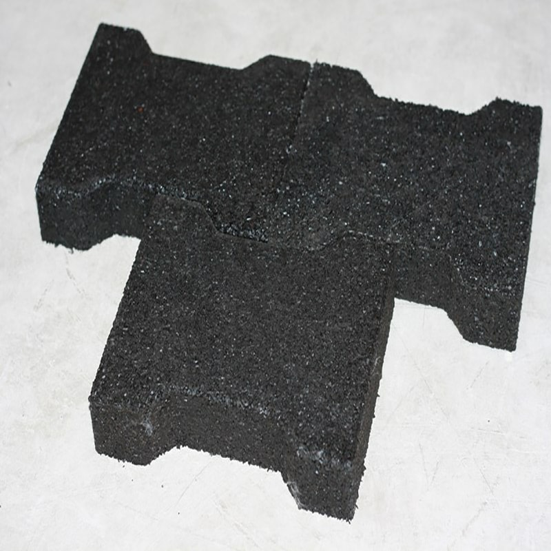 Gummiflise H 20x16x4,3 Sort » Staby Fliser & Hegn